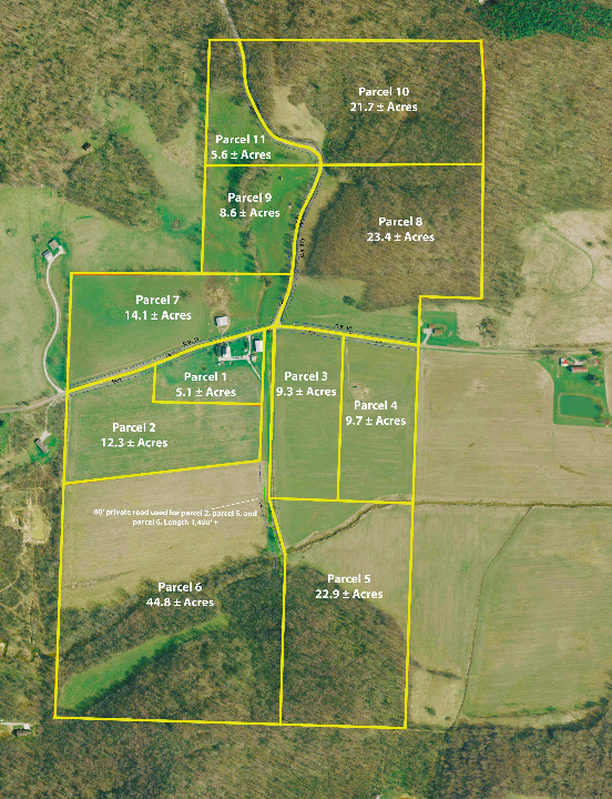 181-Acre Farm | Buildings and Mineral Rights | 11 Parcels