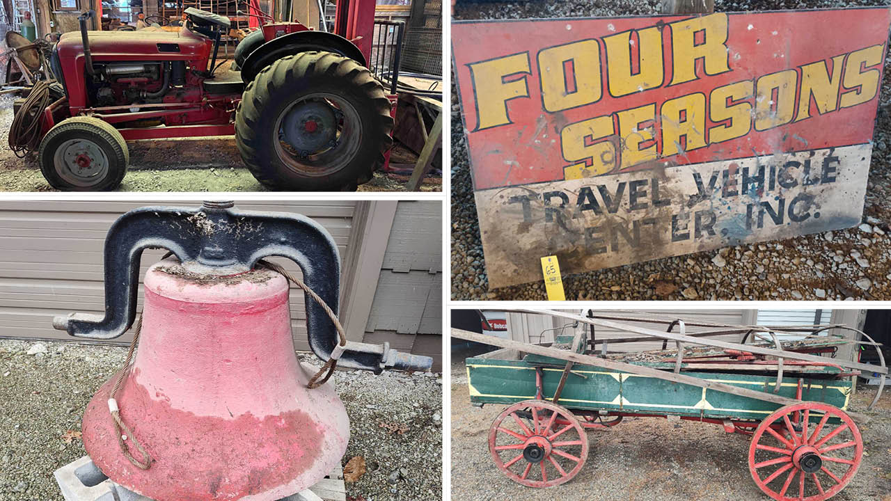 Ford Tractors, Lumber, Snowplows, Tools Auction