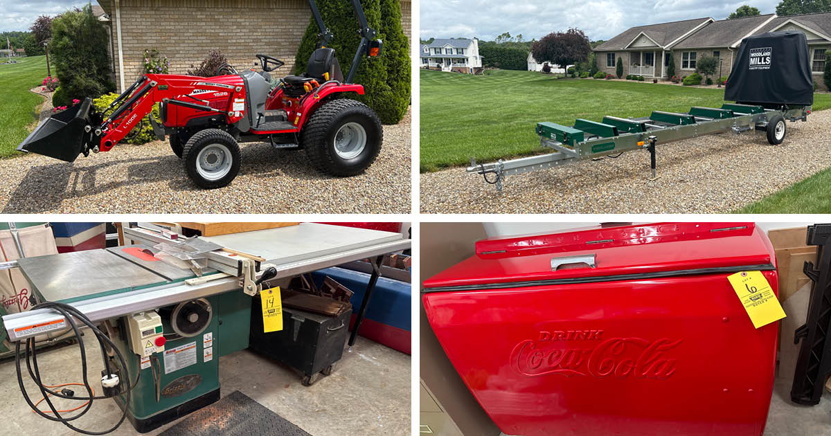 Massey Ferguson Tractor, Sawmill, Tools, Vintage Safes