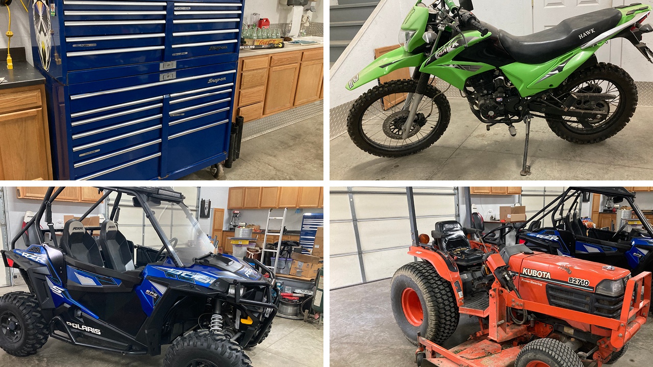 Carnes Estate Inventory: Tractor, RZR, Tools, Guns & More