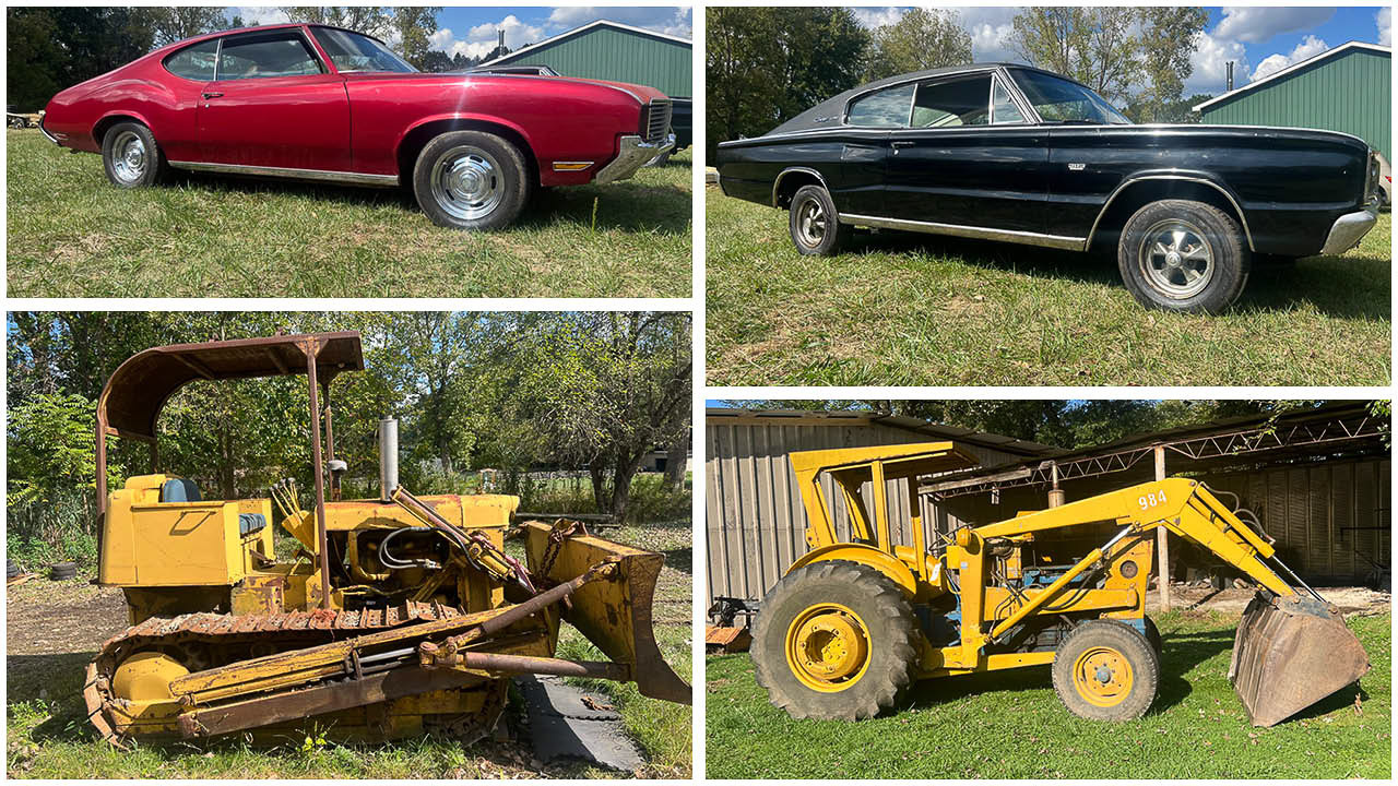 Dodge Charger, Oldsmobile Cutlass, Tractors, Boats